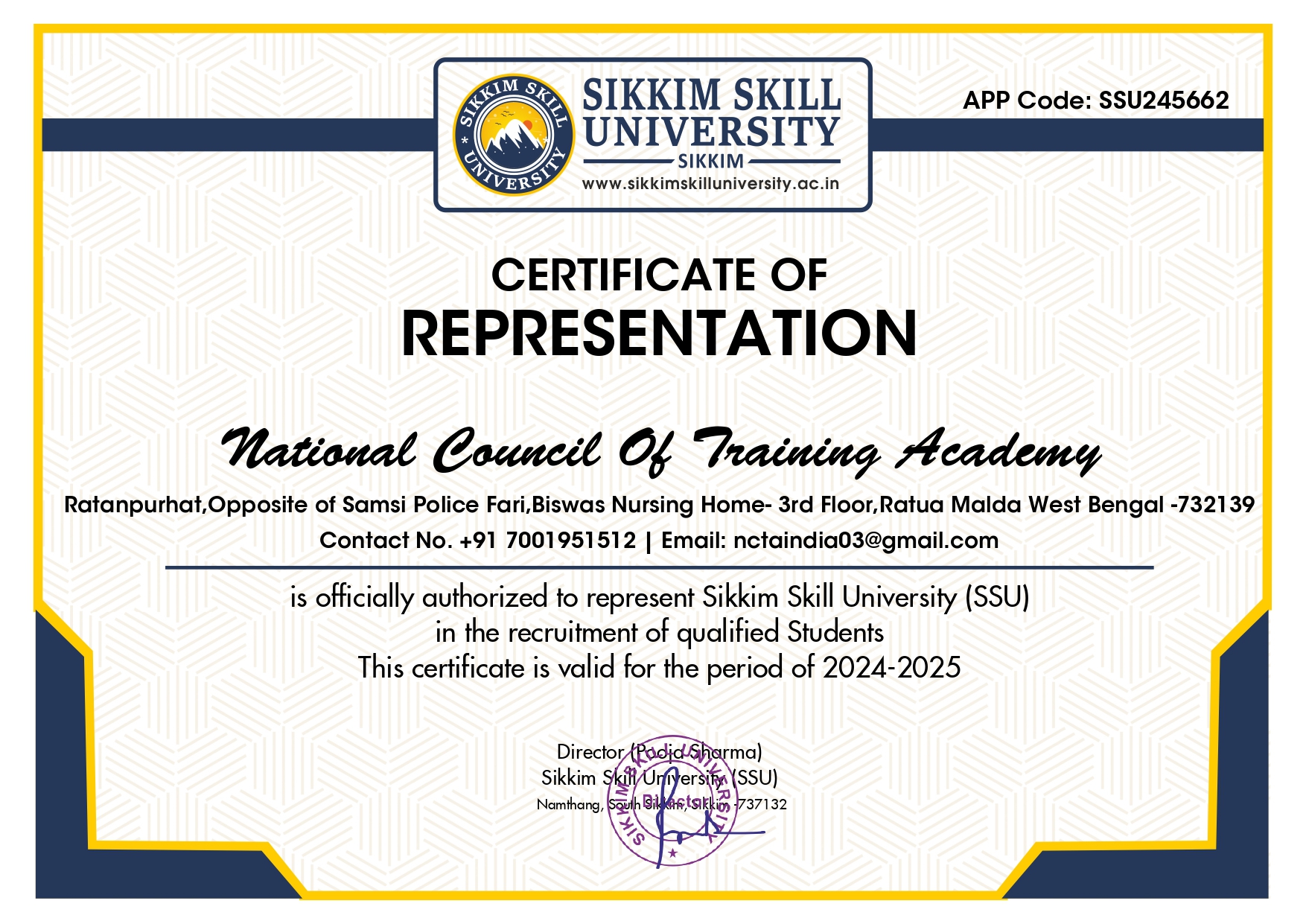 Our Certifications | National Council of Training Academy